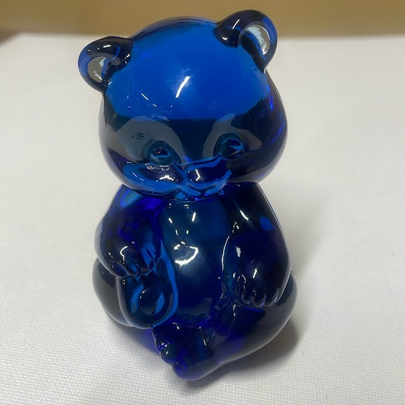 Fenton | Art | Fenton Art Glass Cobalt Blue Bear | Poshmark